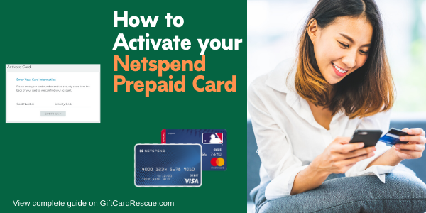 How to Activate Netspend Prepaid Card - GiftCardRescue.com