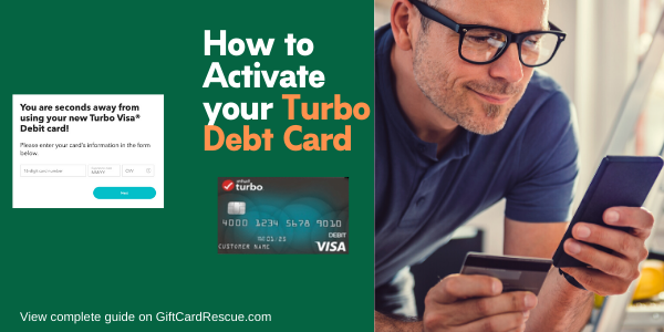 How to Activate Turbo Debit Card - GiftCardRescue.com